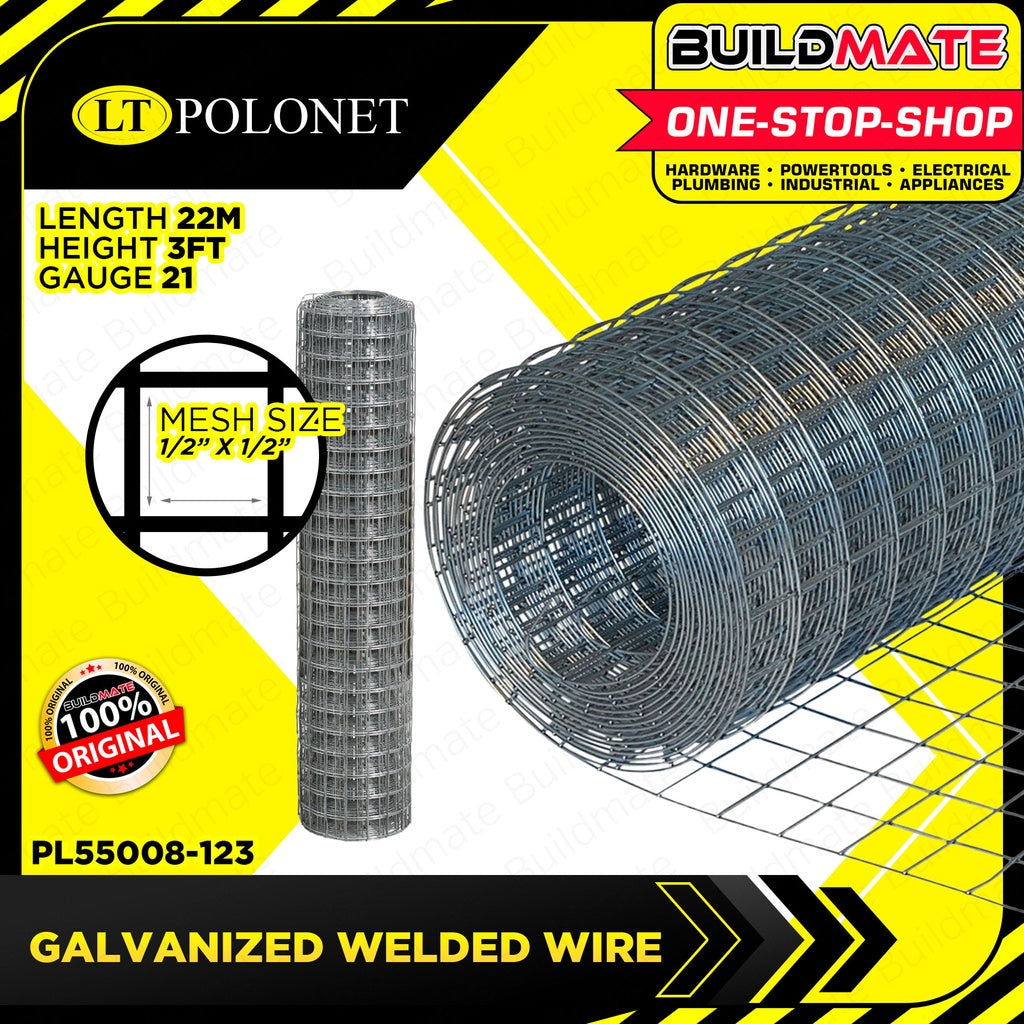 POLONET Galvanized Welded Wire Mesh Net 1/2 x 3 Feet 100% ORIGINAL / A ...