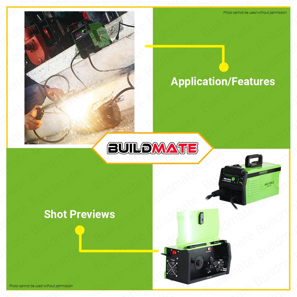 GREENFIELD MIGWELD 200A Gasless Inverter Portable Welding Machine 08-0 ...