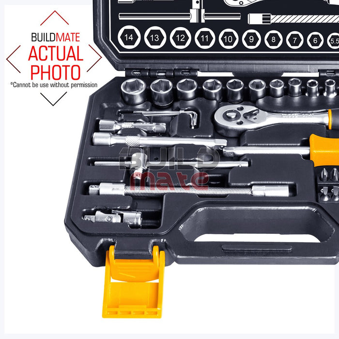 INGCO 1/4" Socket 45pcs/SET HKTS14451 •BUILDMATE• IHT — Buildmate