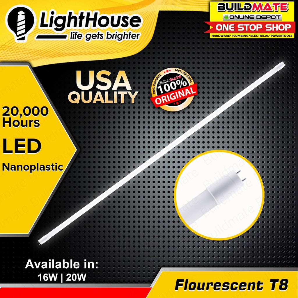 LIGHTHOUSE Fluorescent T8 LED Tube NANOPLASTIC 6500K 16W | 20W SOLD PE ...