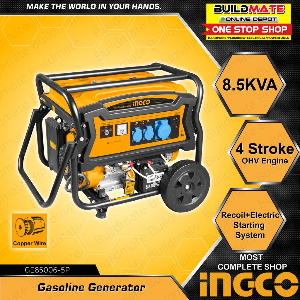INGCO 8.5KVA Gasoline Generator GE85006-5P •BUILDMATE• IPT — Buildmate