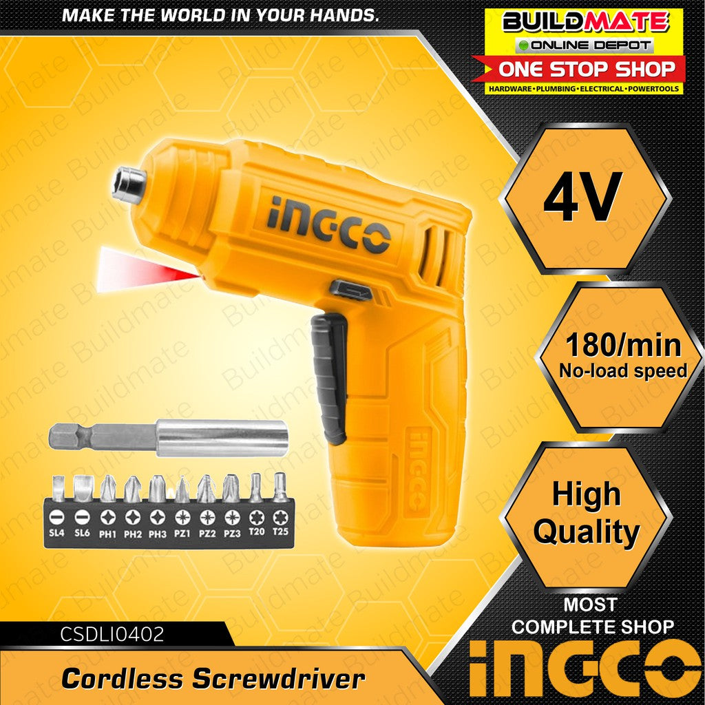 INGCO Lithium-Ion Cordless Screwdriver Set 4V / 8V with Handheld with ...