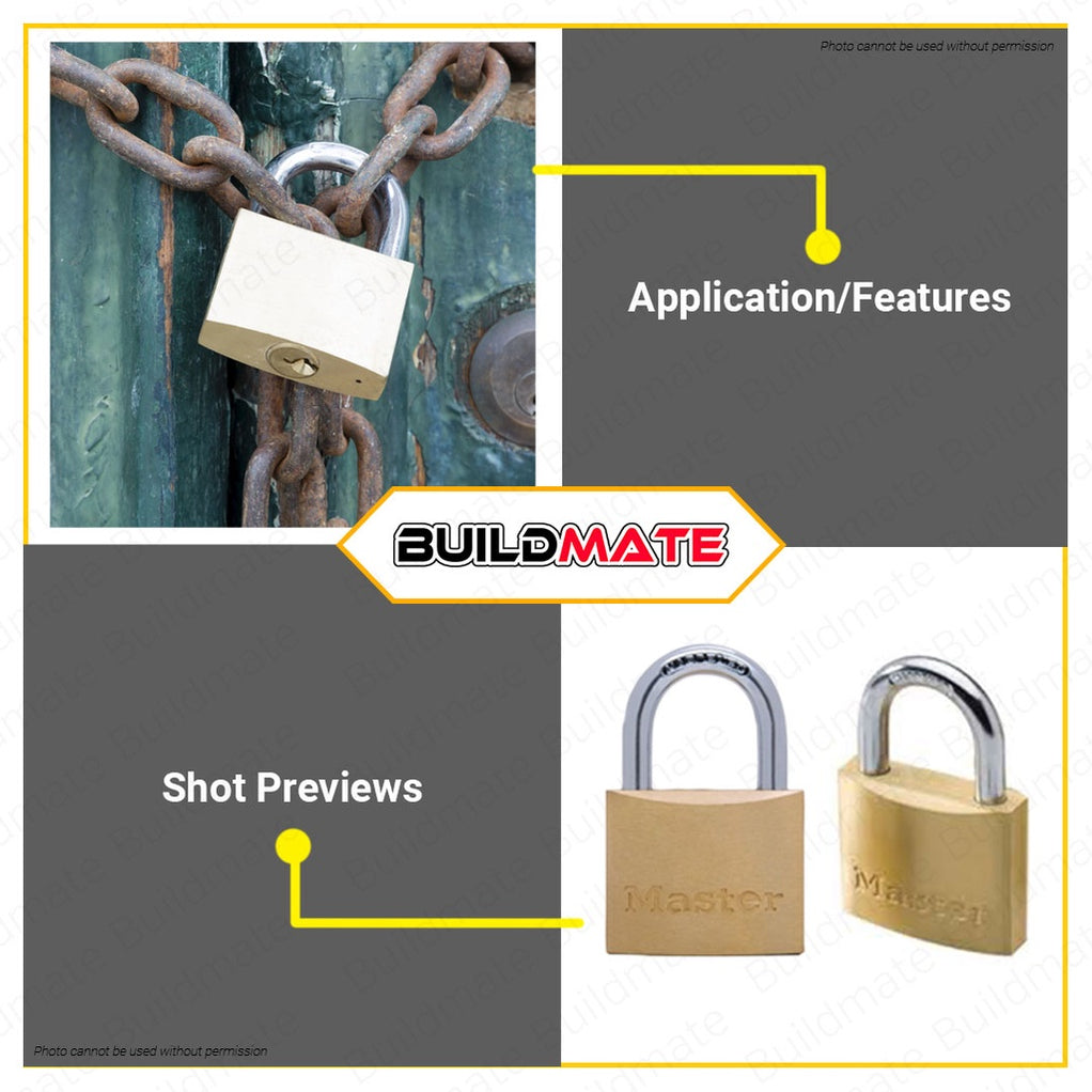 MASTER LOCK Economy Brass Padlock Pad lock 4 PCS/SET 20mm 30mm 40mm SO ...