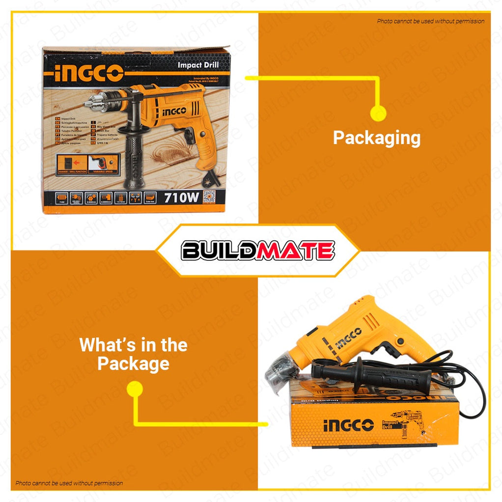 INGCO Impact Drill 710W ID7108 •BUILDMATE• IPT — Buildmate
