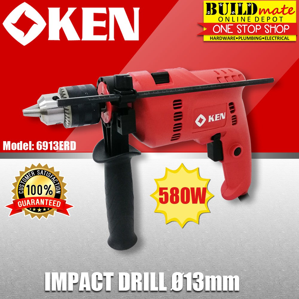 KEN Impact Drill 13mm 580W 6913ERD •BUILDMATE• — Buildmate