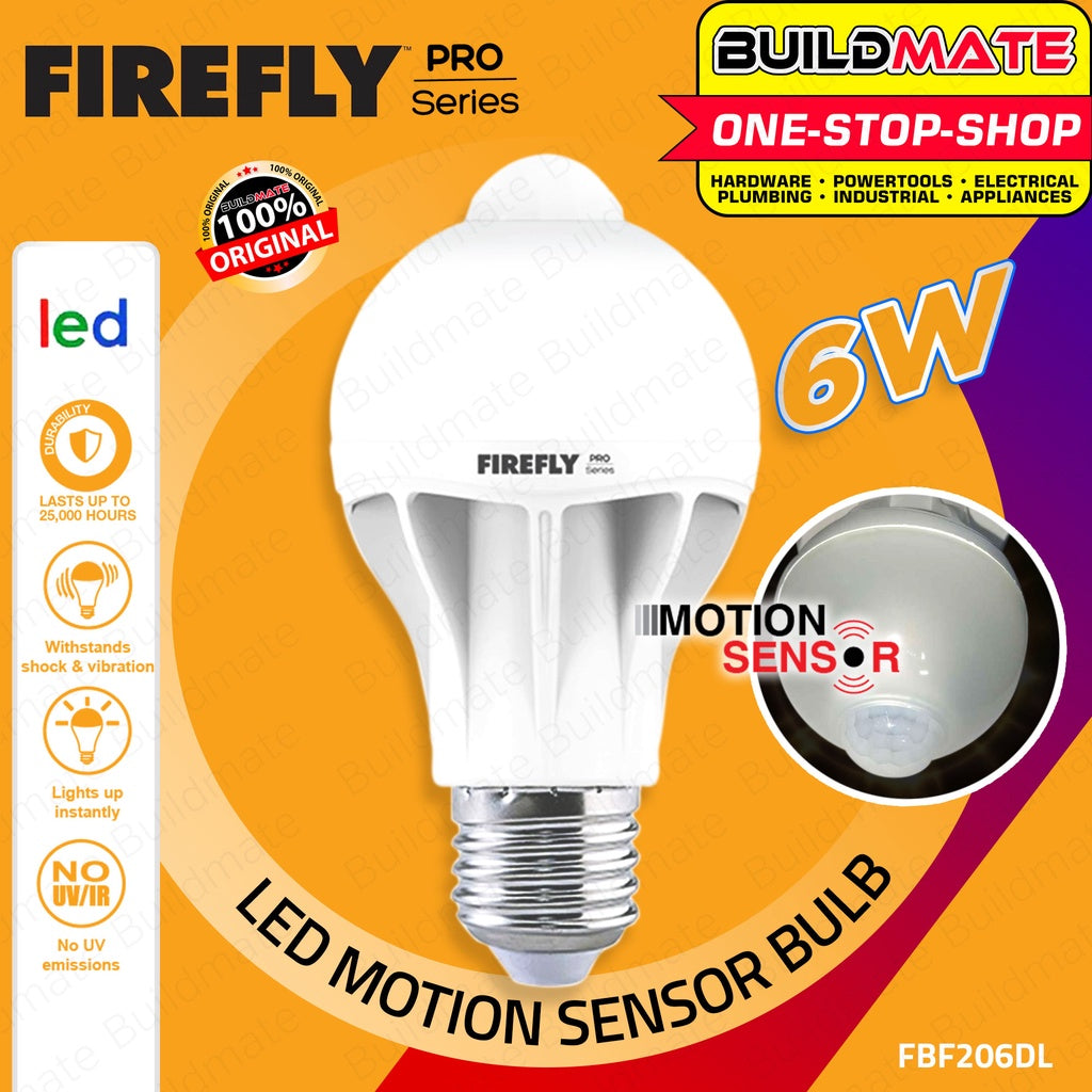 FIREFLY 6W Motion Sensor Led Light Bulb PRO Functional FBF206DL 100% O ...