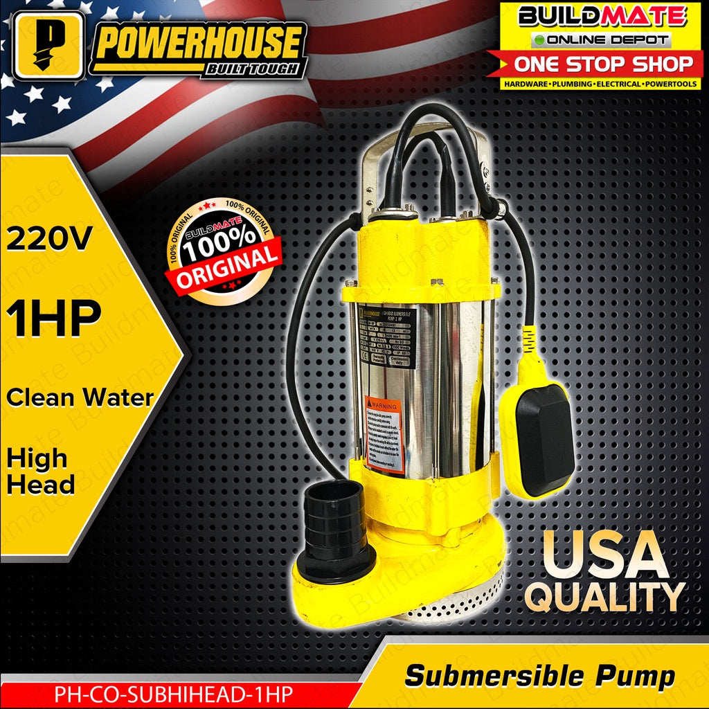 POWERHOUSE 1HP High Head Clear Water Submersible Pump PH-CO-SUBHIHEAD ...
