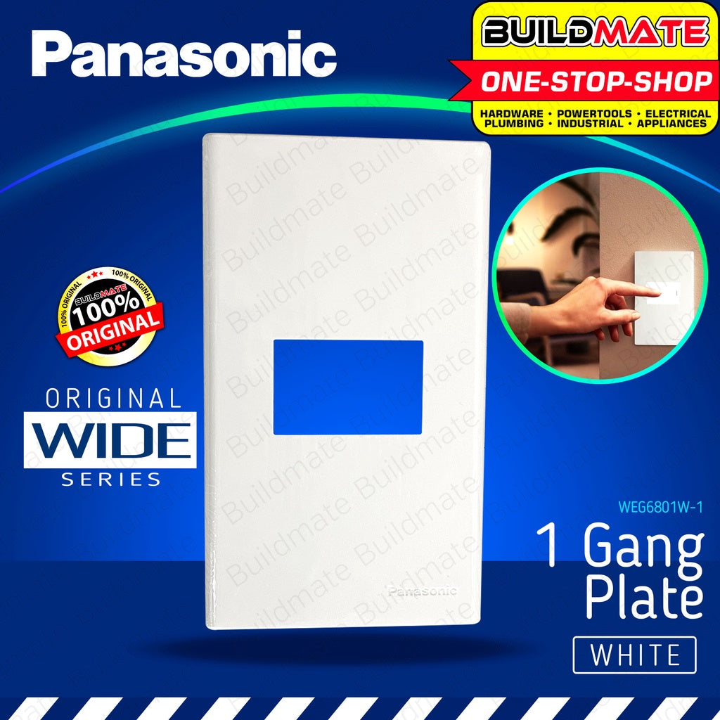 PANASONIC Original Wide Series 1 Gang Plate White WEG6801W-1 •BUILDMAT ...