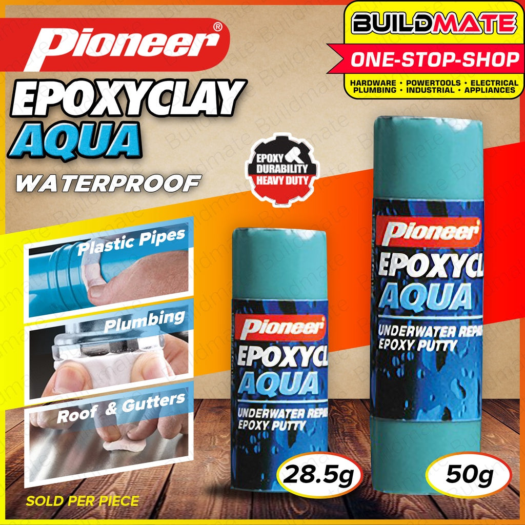 PIONEER Epoxy Clay AQUA 28.5g | 50g [SOLD PER PIECE] Underwater Repair ...