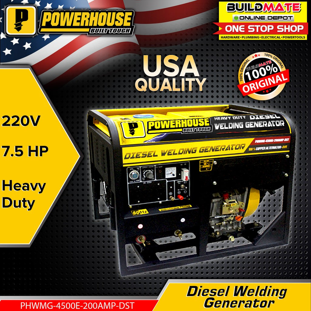 BUILDMATE Powerhouse Welding Machine Diesel Generator Battery Electric ...