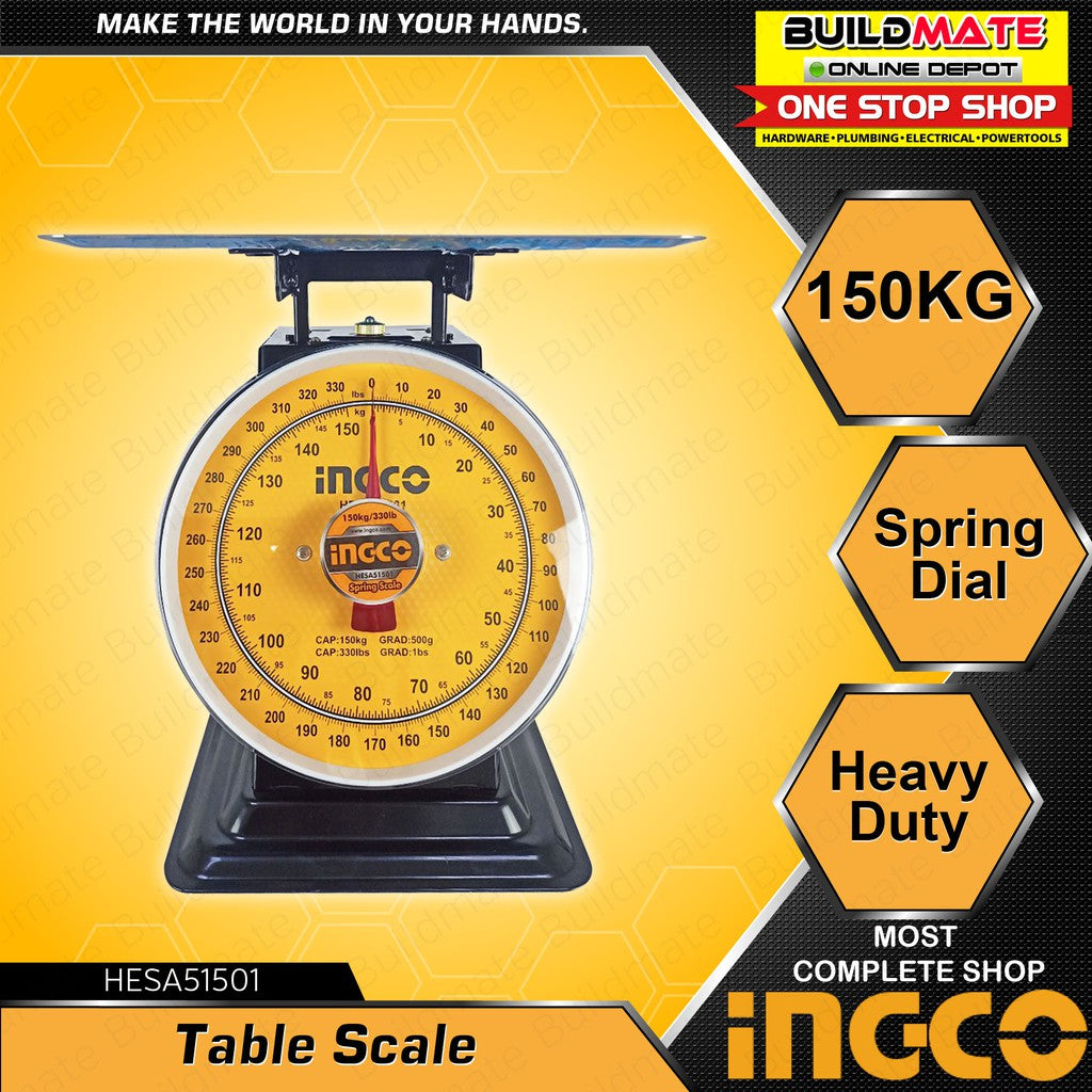 INGCO Spring Table Scale 150kg HESA51501 •BUILDMATE• IHT — Buildmate