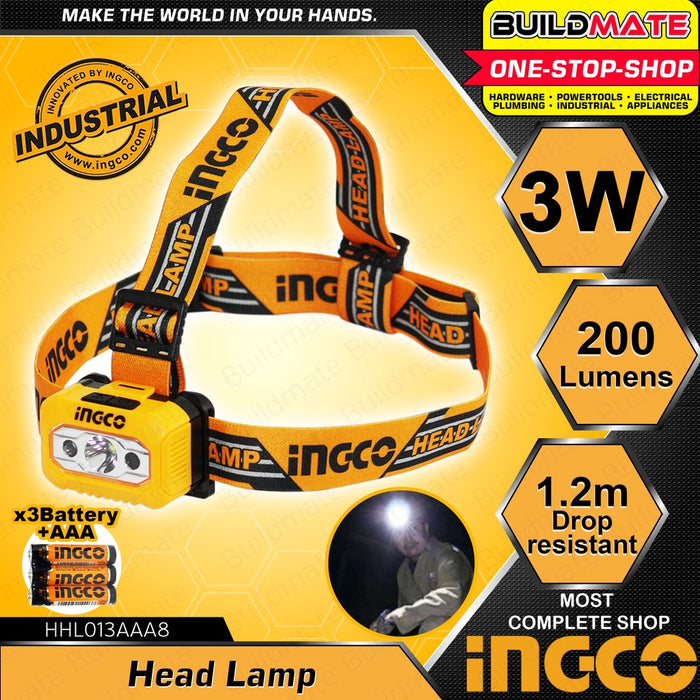 INGCO LED Head Lamp Rain Resistant HHL013AAA2 | HHL013AAA8 100% ORIGIN ...