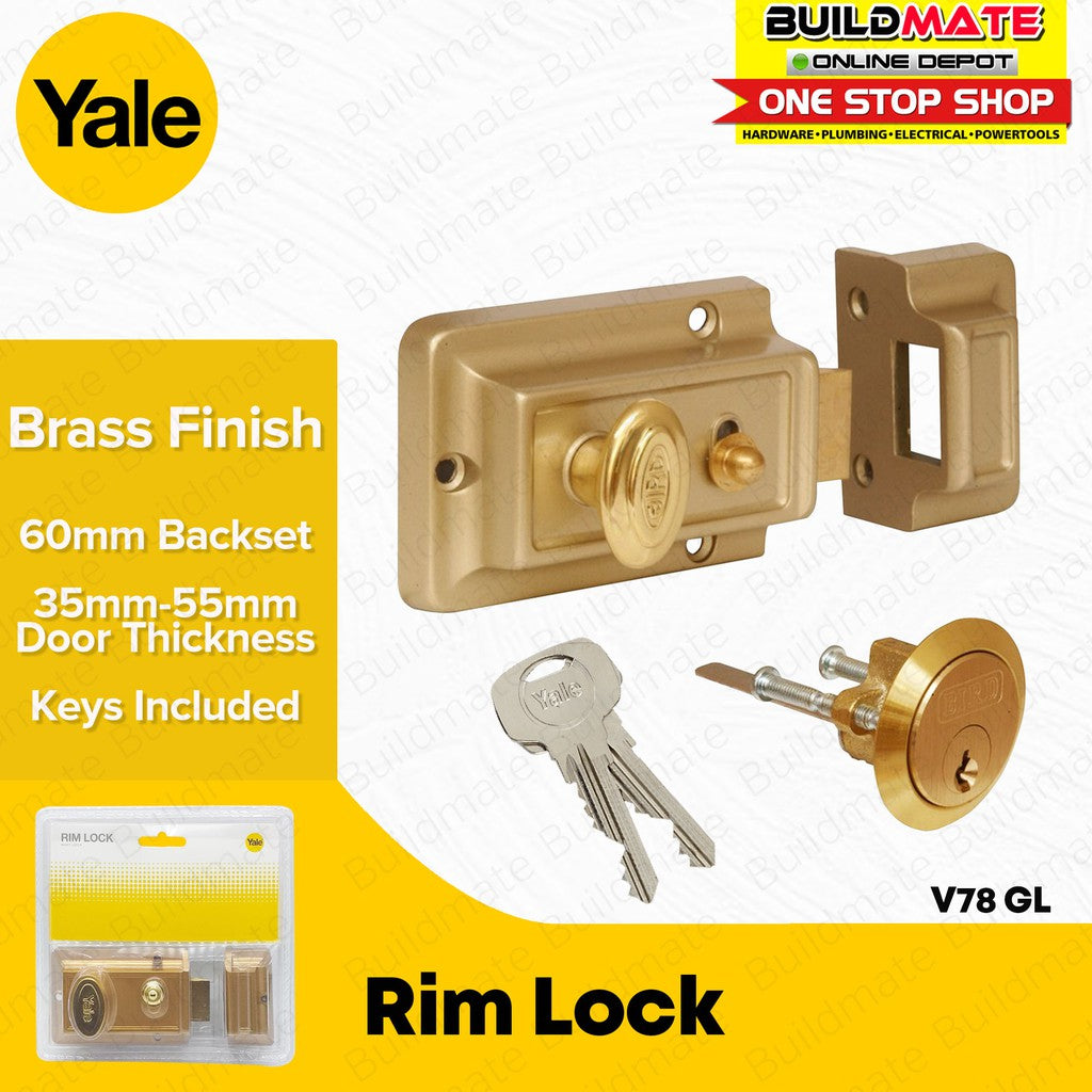 YALE Rim Lock Night Latch V78 GL •BUILDMATE• — Buildmate