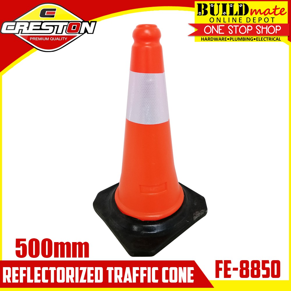 CRESTON Reflectorized Traffic Cone 500mm FE-8850 — Buildmate