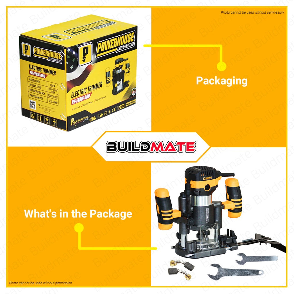 BUILDMATE Powerhouse 2in1 Electric Trimmer With Plunge Router Base PH ...
