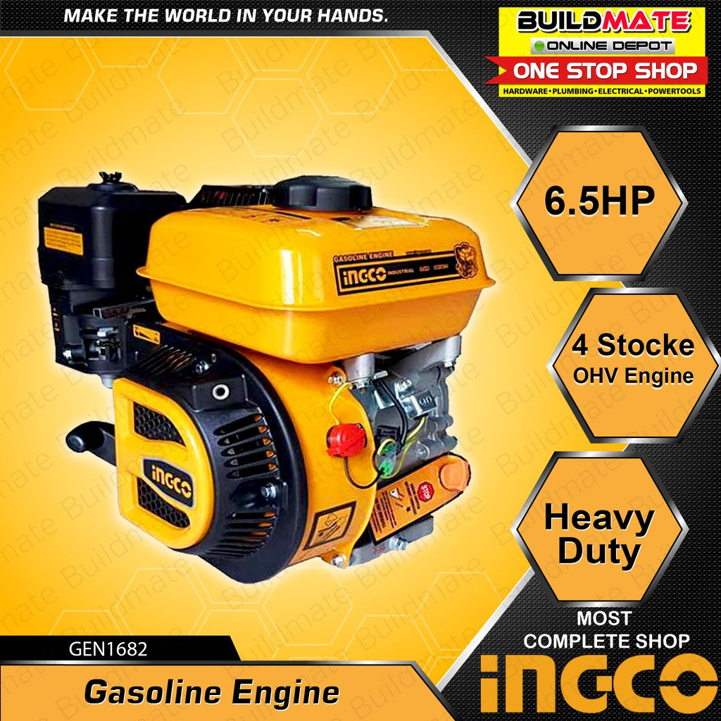 INGCO Industrial Gasoline Engine 6.5HP GEN1682 •BUILDMATE• IPT — Buildmate