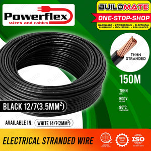 WIREMAX | POWERFLEX Electrical THHN Stranded Cable Wire 150 Meters 8/7 ...