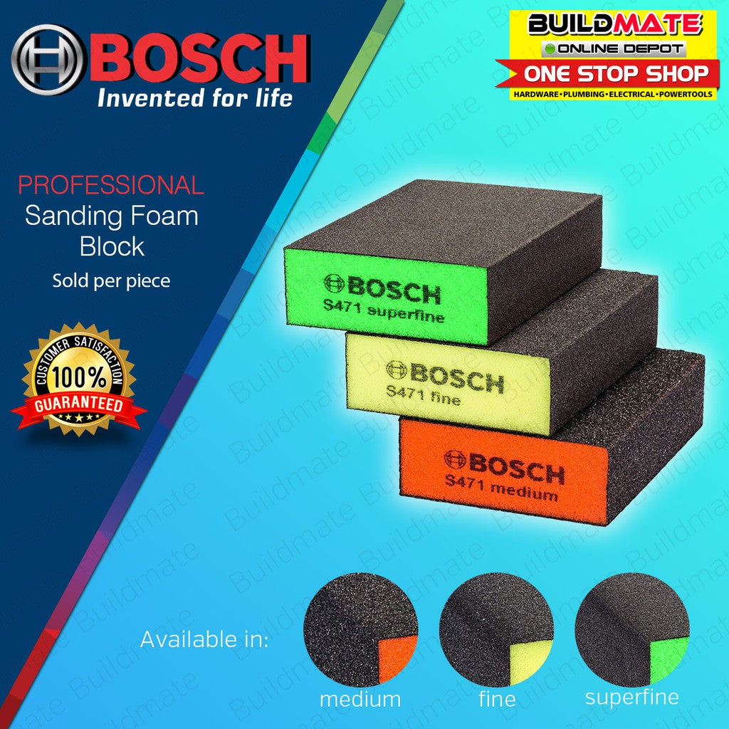 BOSCH Professional Color Foam Sanding Block 69 x 97 x 26 SOLD PER PIEC ...