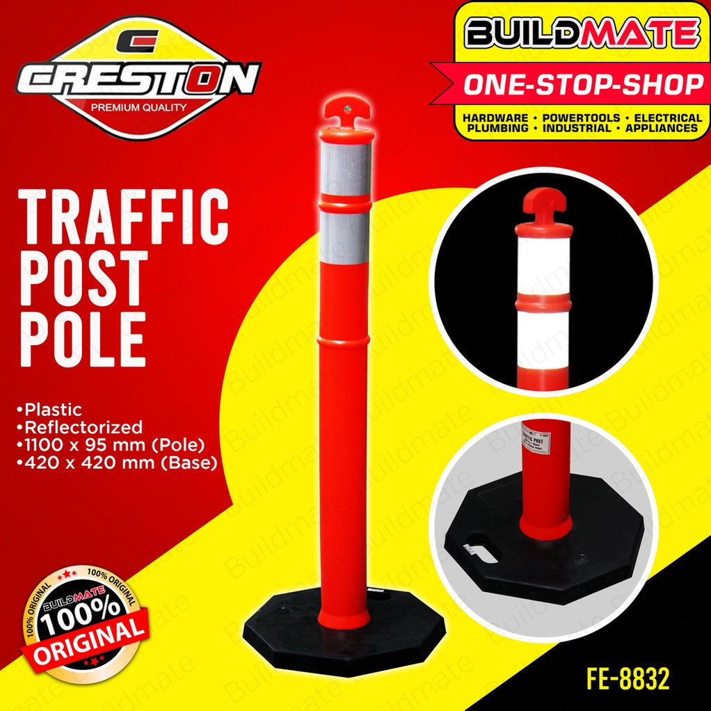 CRESTON Traffic Reflectorized Post Pole Plastic 1100mm FE-8832 100% OR ...
