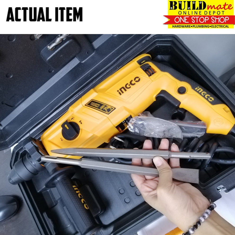 INGCO Rotary Hammer Chipping Gun 800W SDS-Quick Chuck RGH9018-2 •BUILD ...