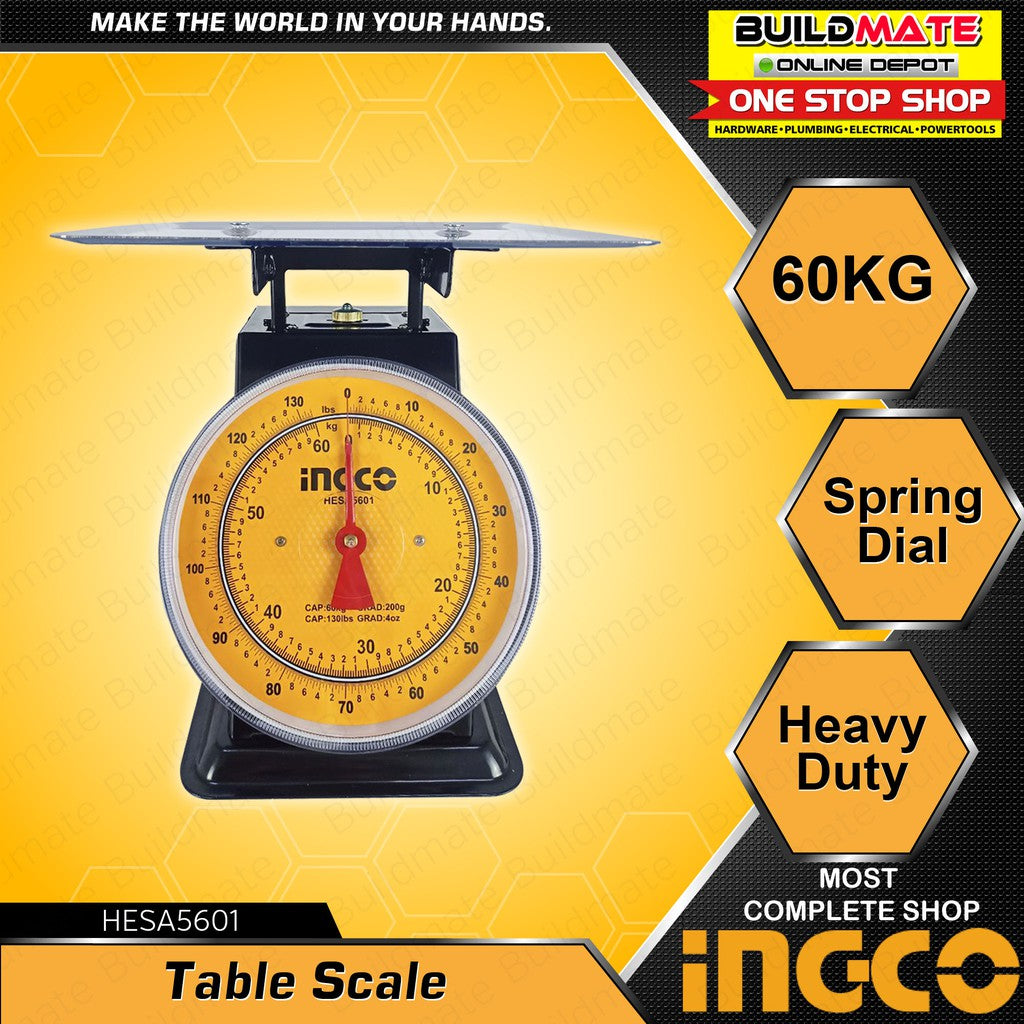 INGCO Spring Table Scale 60kg HESA5601 •BUILDMATE• IHT — Buildmate