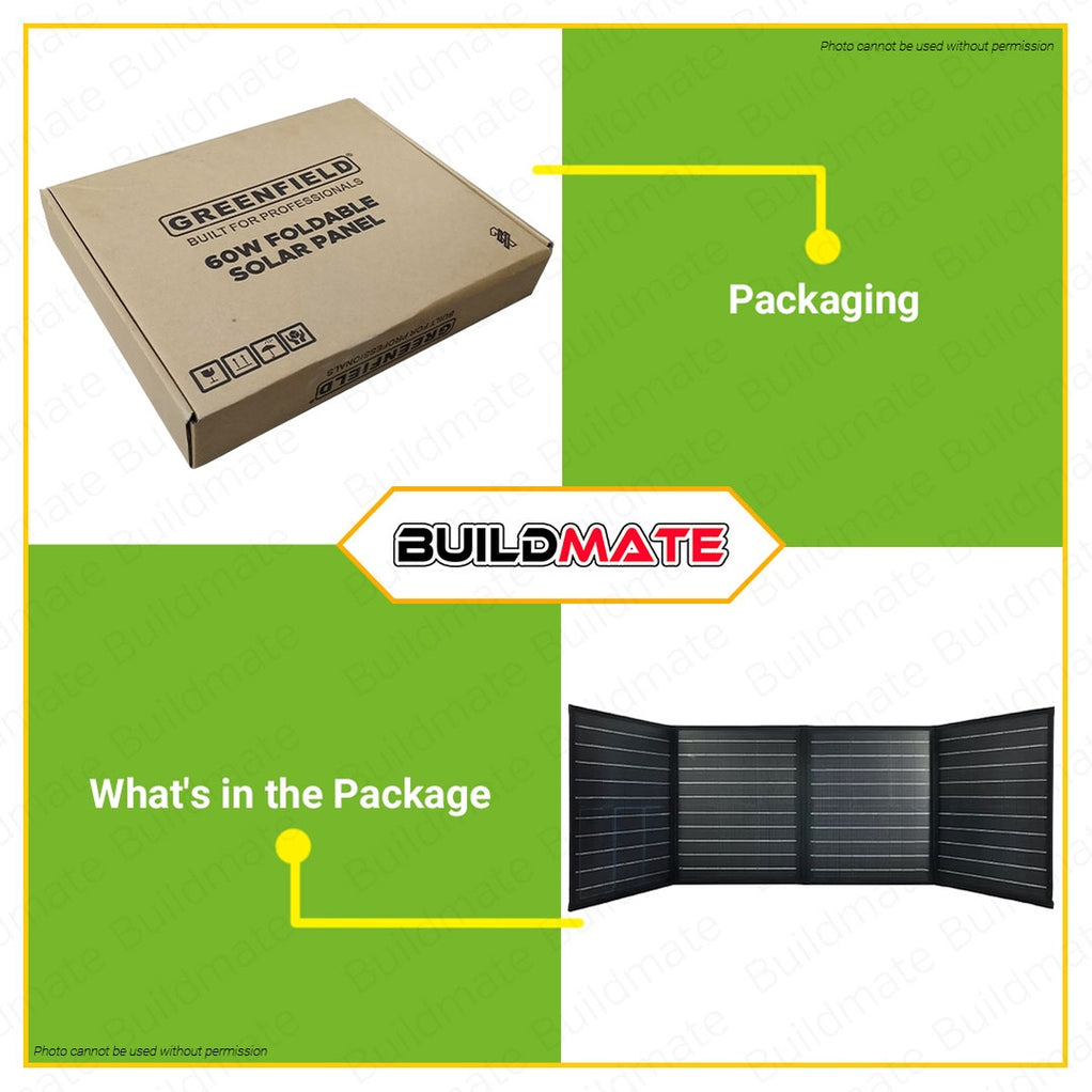 Greenfield Foldable Solar Panel 60W Compatible With Portable Solar Gen ...