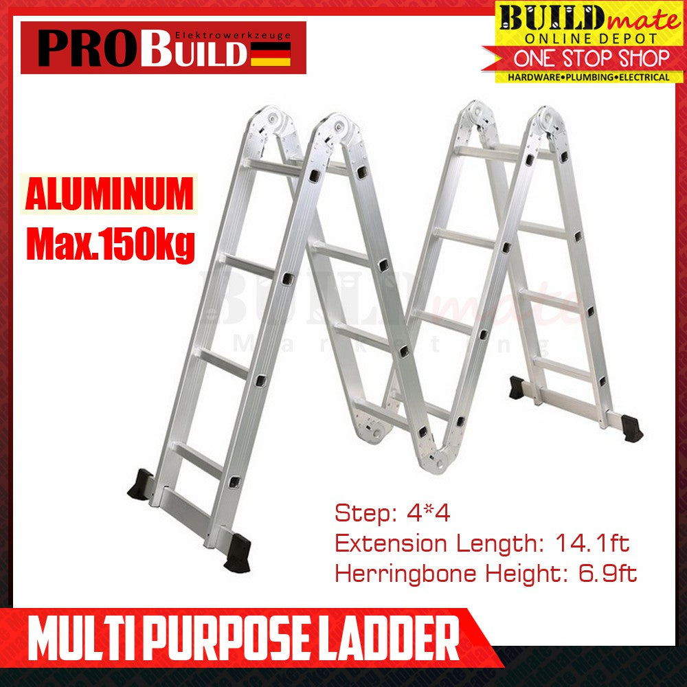PROBUILD ALUMINUM Multi-Purpose Ladder Step: 4*4 HT-AL44 — Buildmate