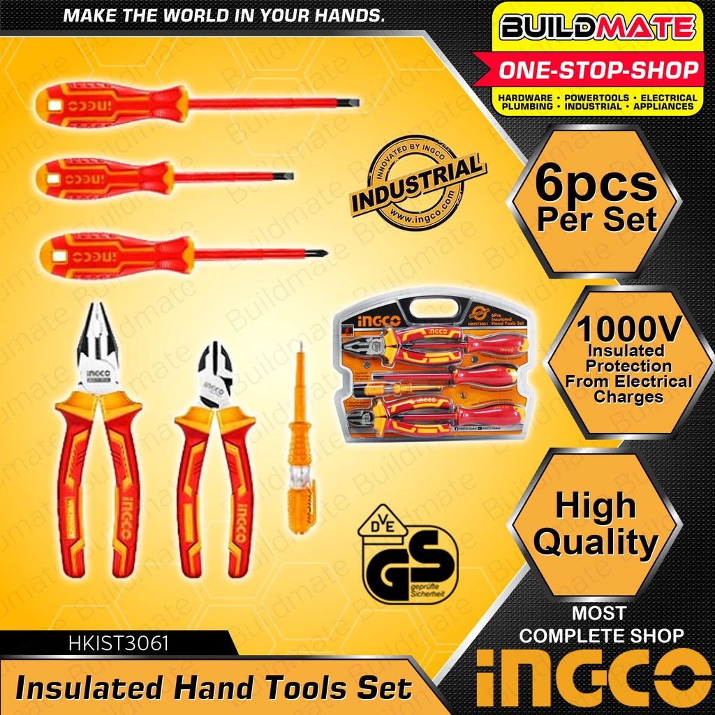 INGCO 6 PCS Insulated Hand Tool Set HKIST3061 •BUILDMATE• IHT — Buildmate