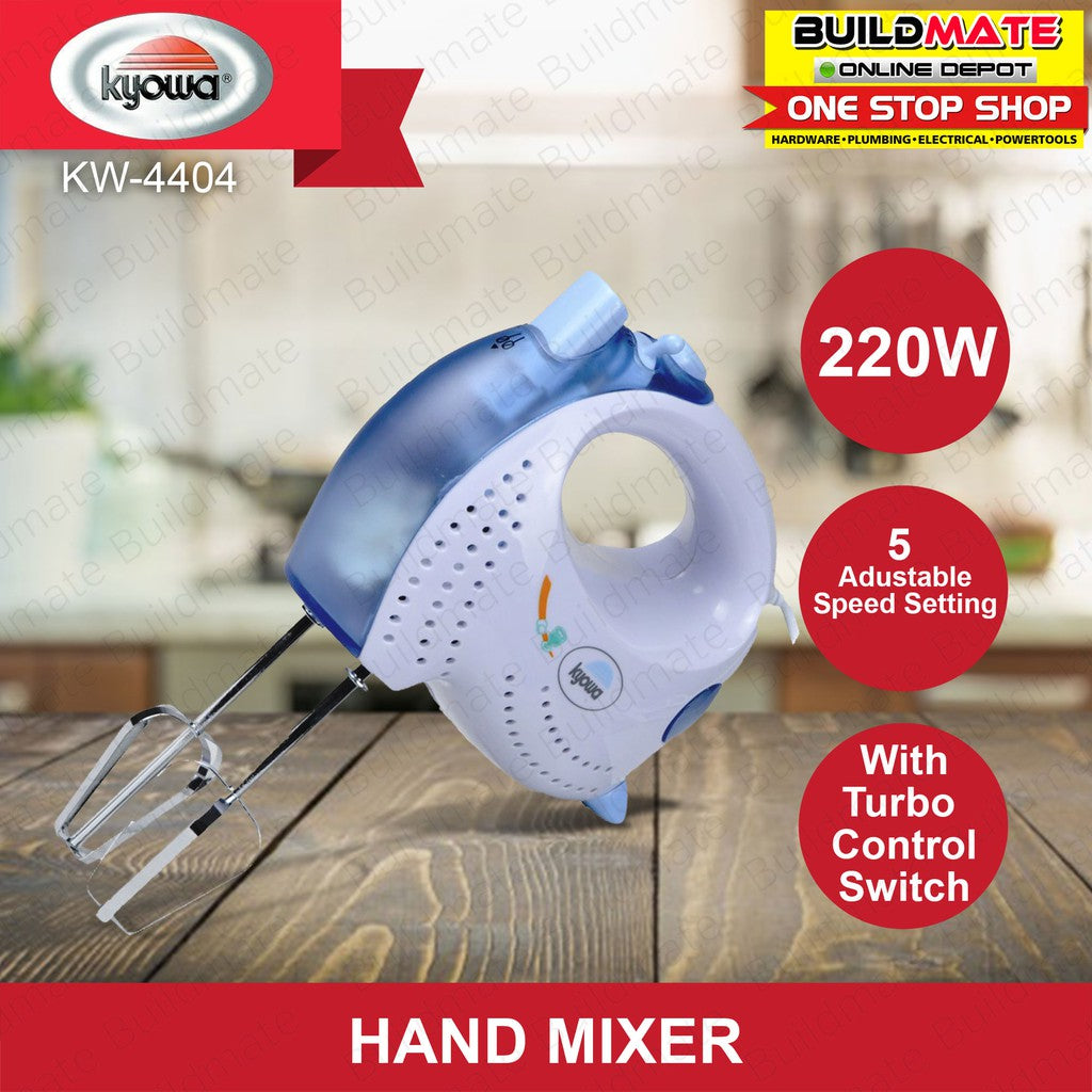 KYOWA Electric Hand Mixer 220W 5 Speed Setting with Turbo Control KW44 ...