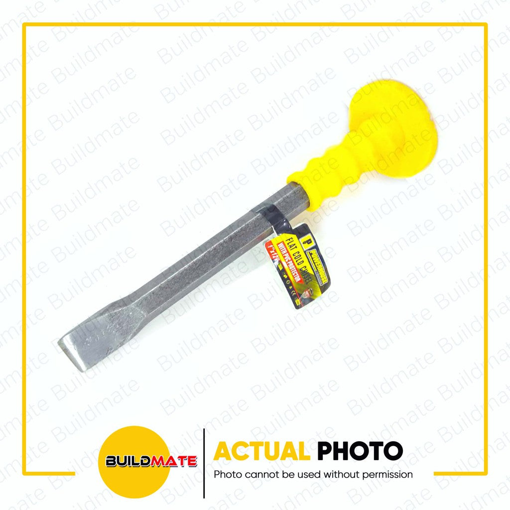 BUILDMATE Powerhouse Cold Chisel with PVC Protector Flat 5/8"x10" | 3 ...