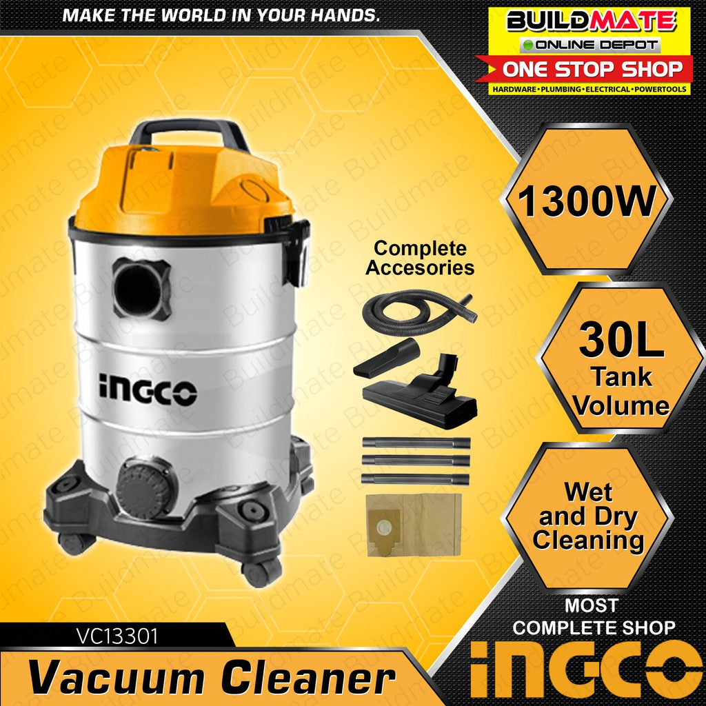 INGCO Wet and Dry Vacuum Cleaner 30L 1300W VC13301 •BUILDMATE• IPT ...