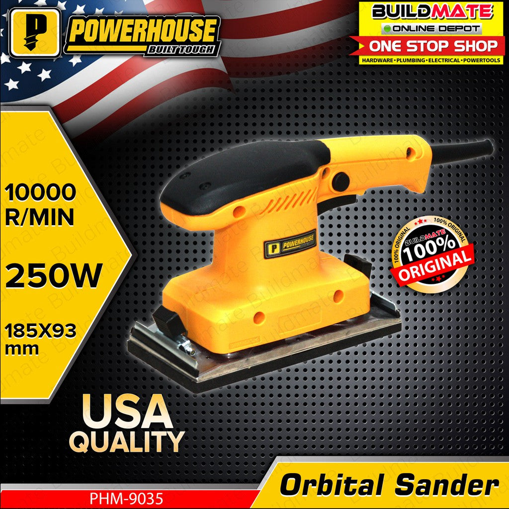 POWERHOUSE Orbital Finish Sander Wood Sanding 250W 185x93mm PHM-9035 ...