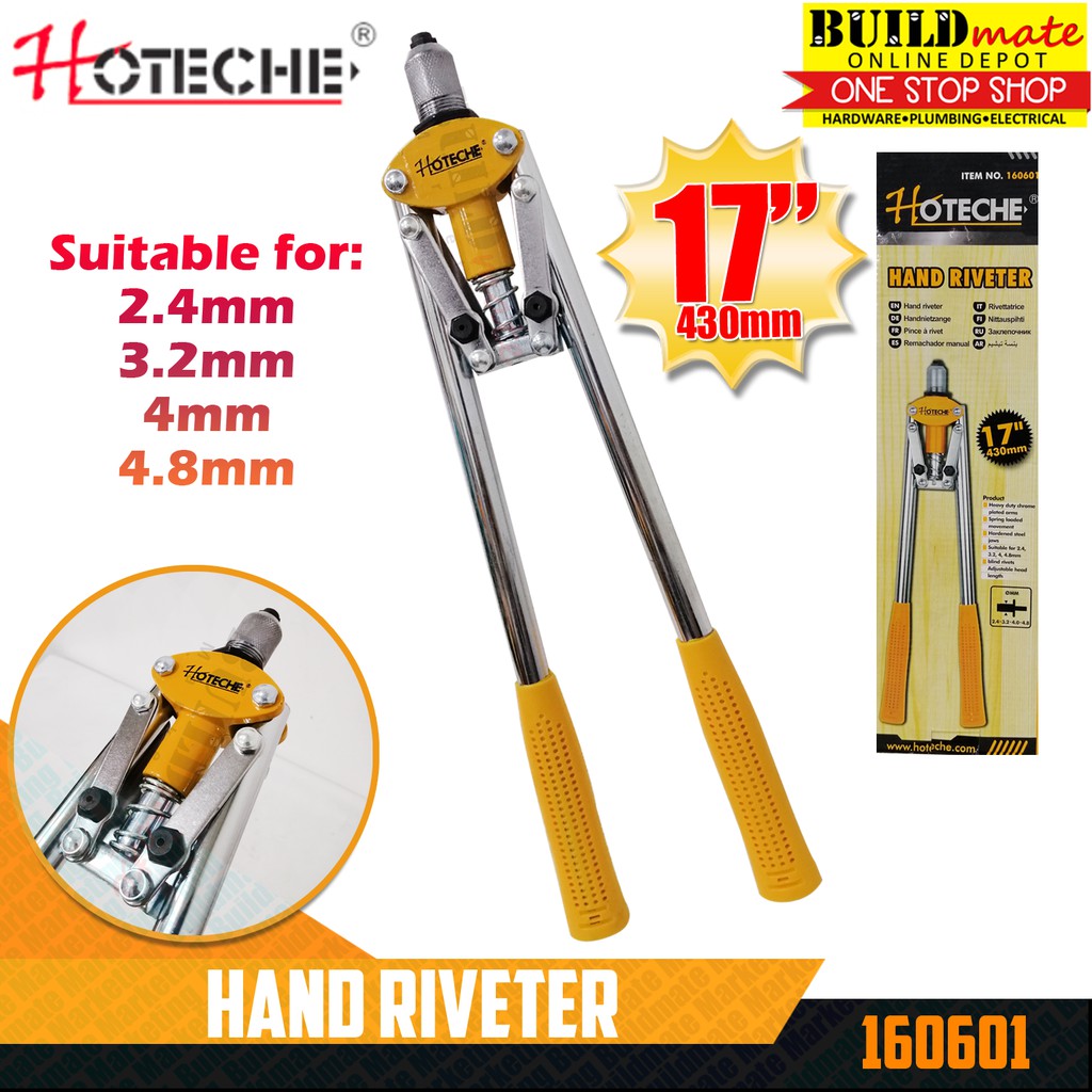 Hoteche Hand Riveter 17" 430mm Heavy Duty Chrome Plated 160601 •BUILDM ...