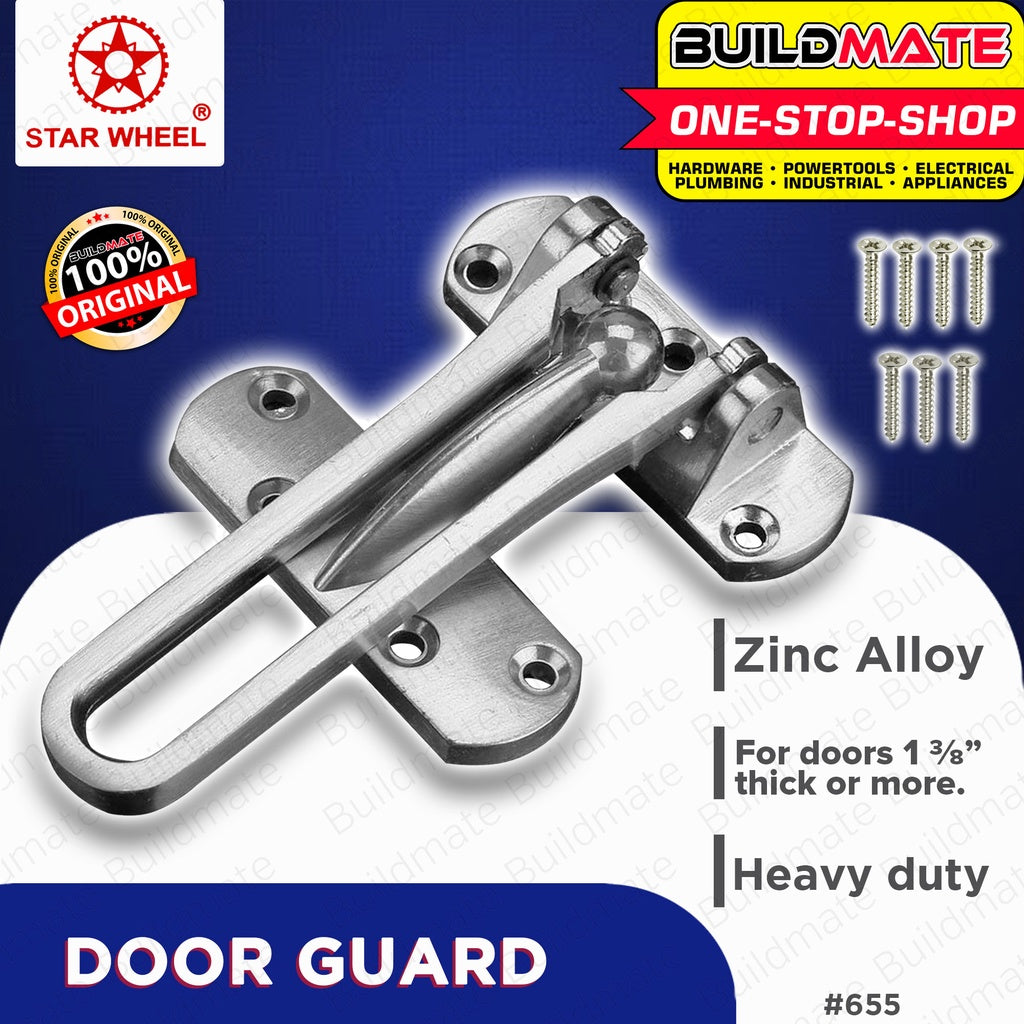 STAR WHEEL Anti Theft Security Door Guard Lock #655 CP 100% ORIGINAL ...