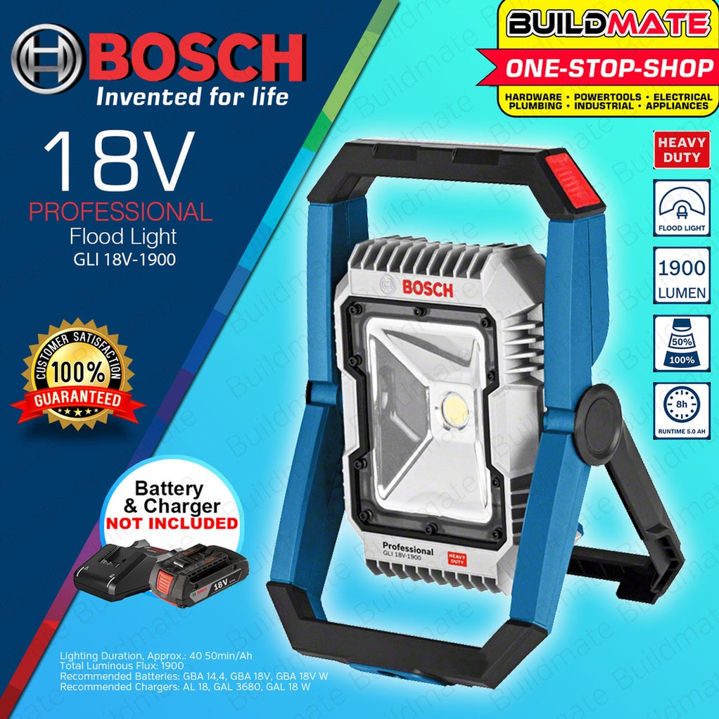 BOSCH Lithium Ion Li-Ion Cordless Battery LED Lamp Work Light GLI 18V ...