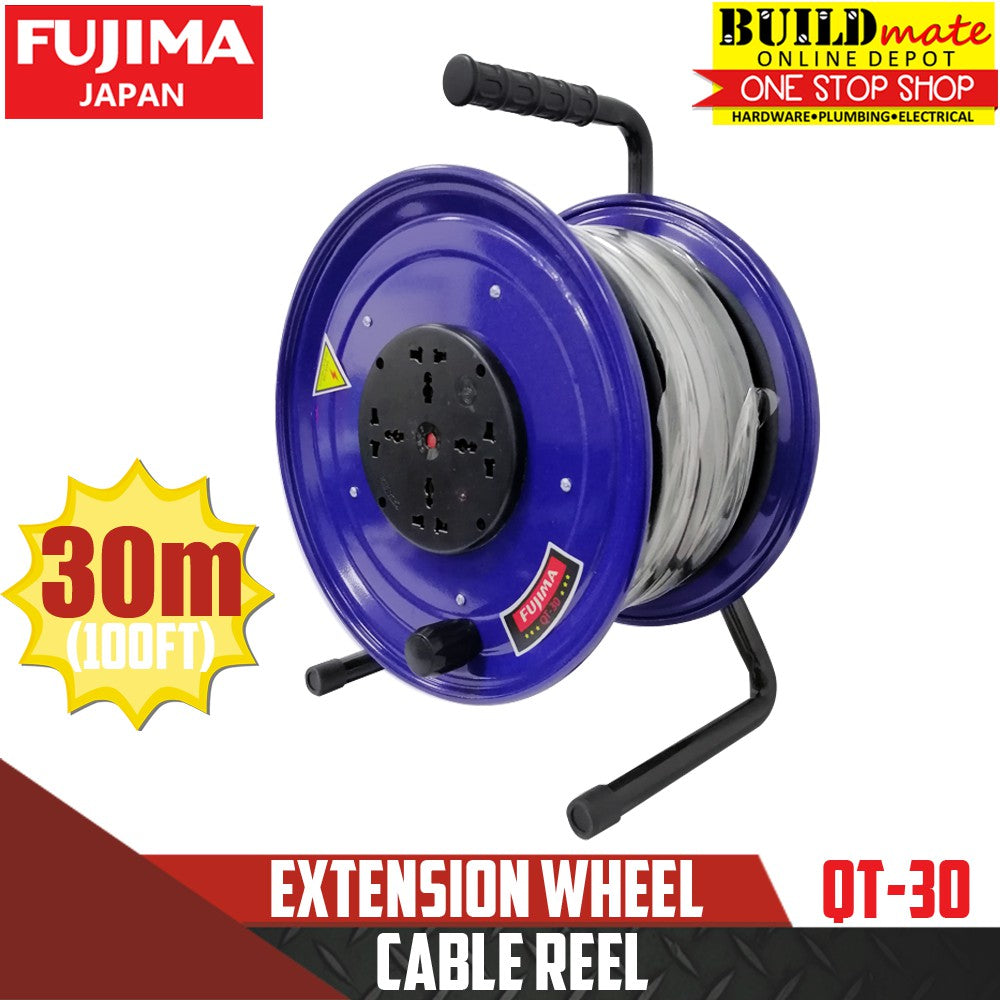 Fujima Extension Wheel Cable Reel 30METERS QT-30 NEW! — Buildmate
