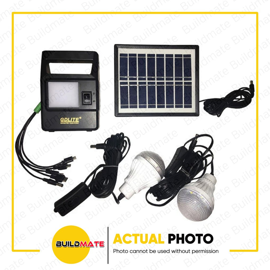 GDLITE GERMAN GD-8030 Solar Light Emergency System Kit w/ 3 SMD LED Bu ...