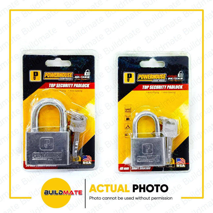 POWERHOUSE Short Shackle Padlock 30mm | 40mm | 50mm | 60mm SOLD PER PI ...