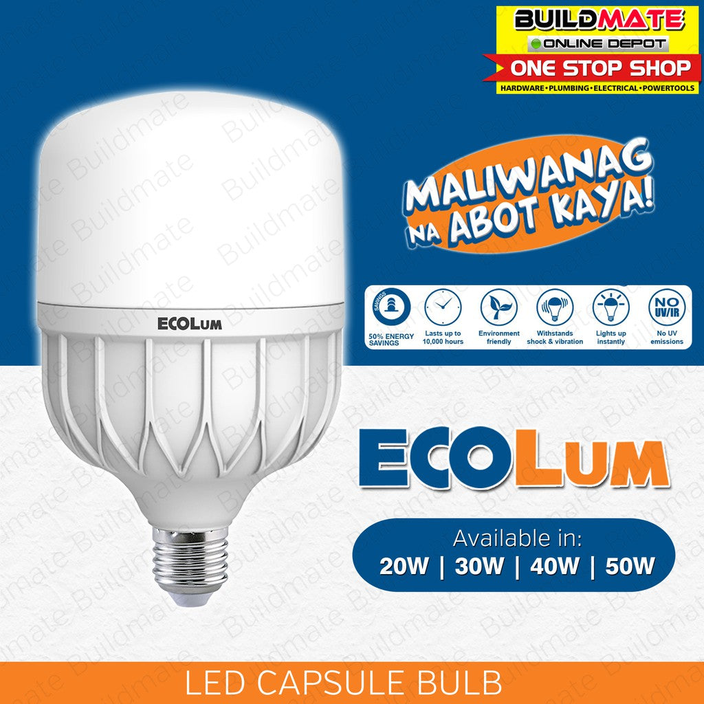 ECOLUM LED Capsule Bulb Daylight SOLD PER PIECE •BUILDMATE• — Buildmate