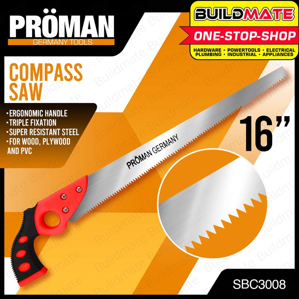 PROMAN GERMANY/HOYOMA JAPAN Compass Saw Narrow For Wood 16" Inch SBC30 ...