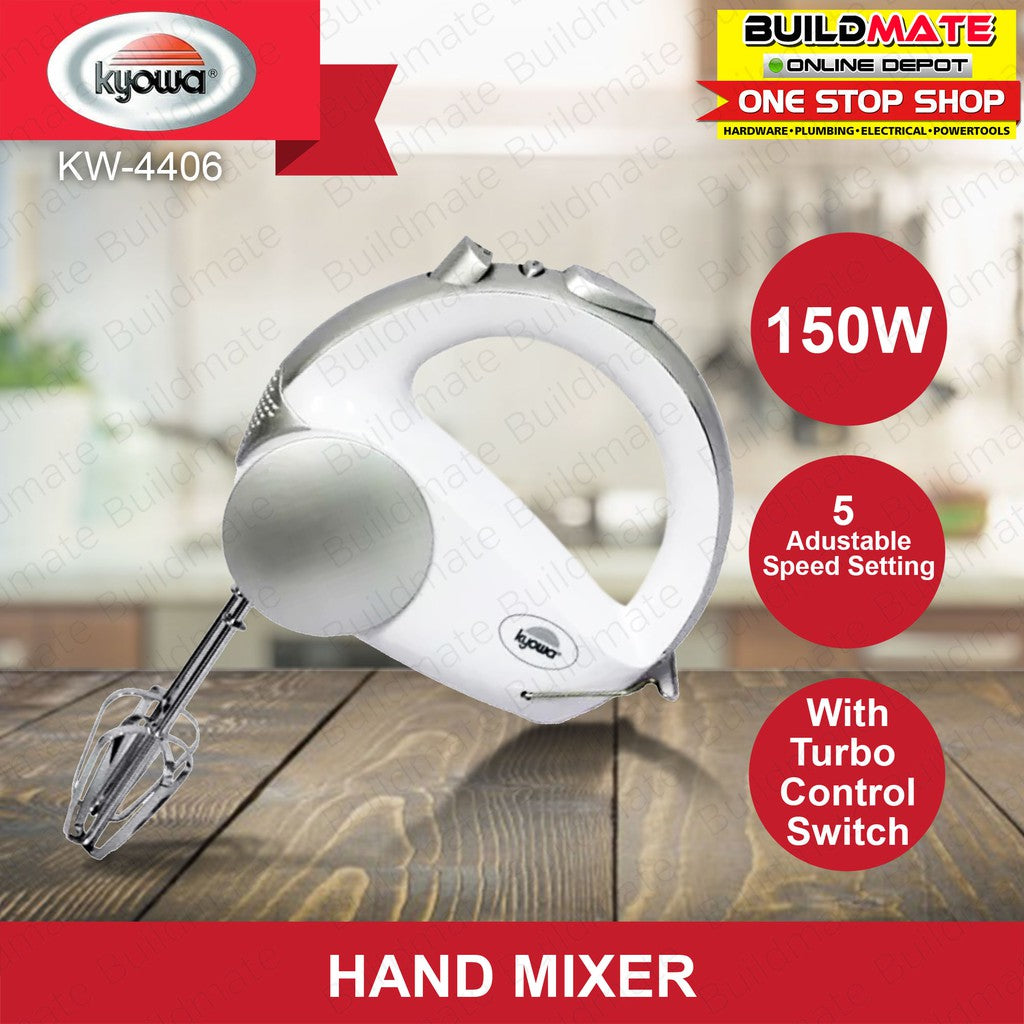 KYOWA Electric Hand Mixer 5-Speed 150W with Turbo Control Switch KW440 ...