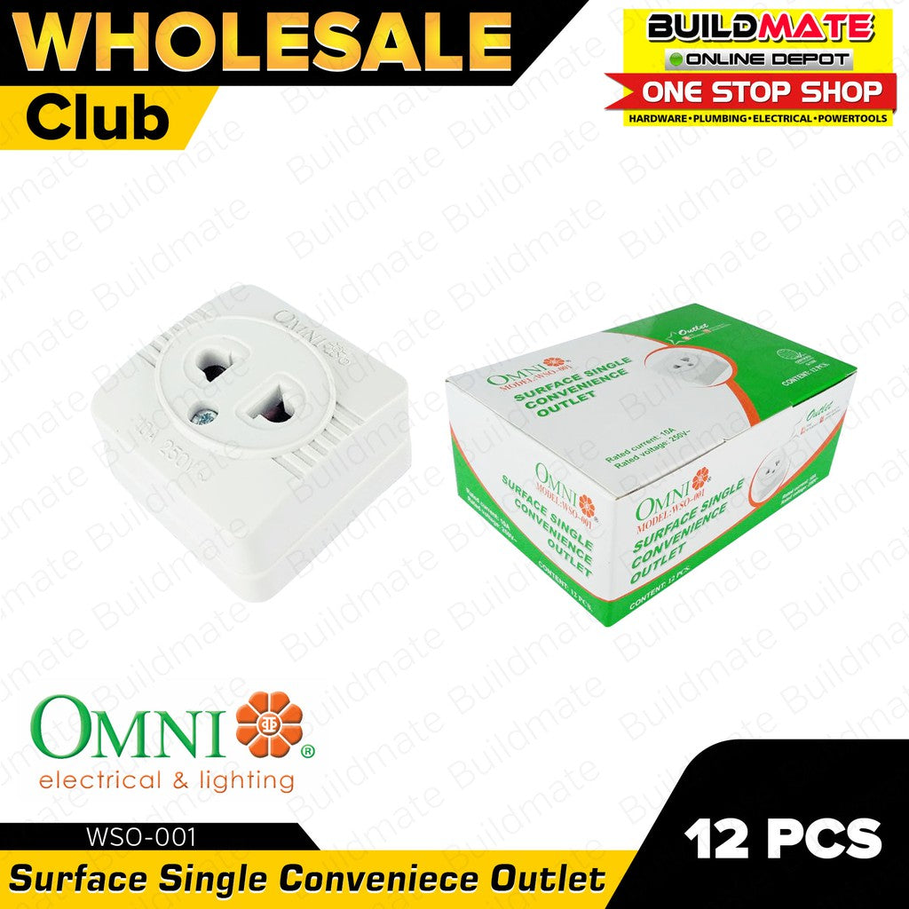 [WHOLESALE] (12PCS) OMNI Surface Single Convenience Outlet WSO001 •BUI ...