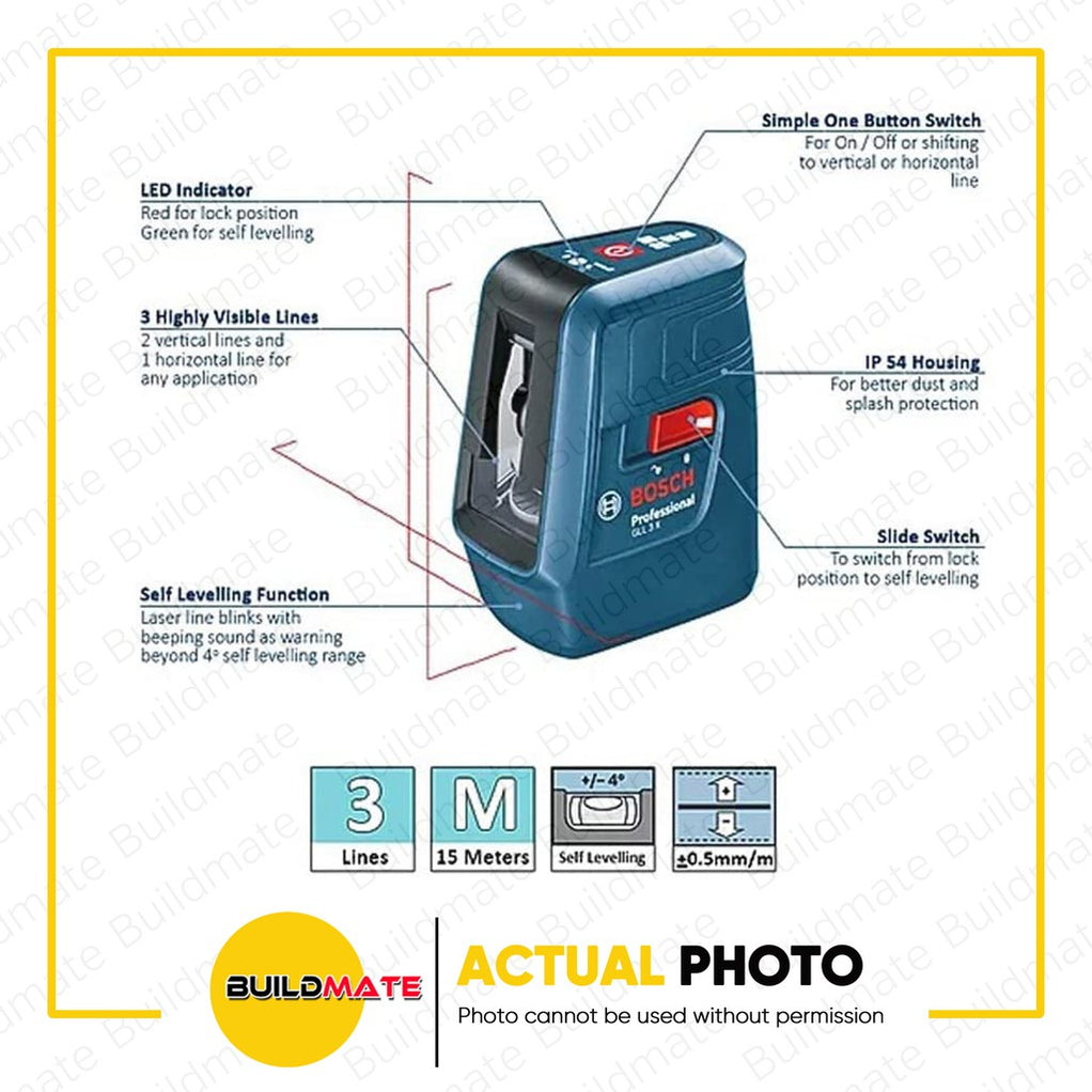 BOSCH Professional GLL 3 X Line Laser 0601063CJ0 •100% ORIGINAL / AUTH ...