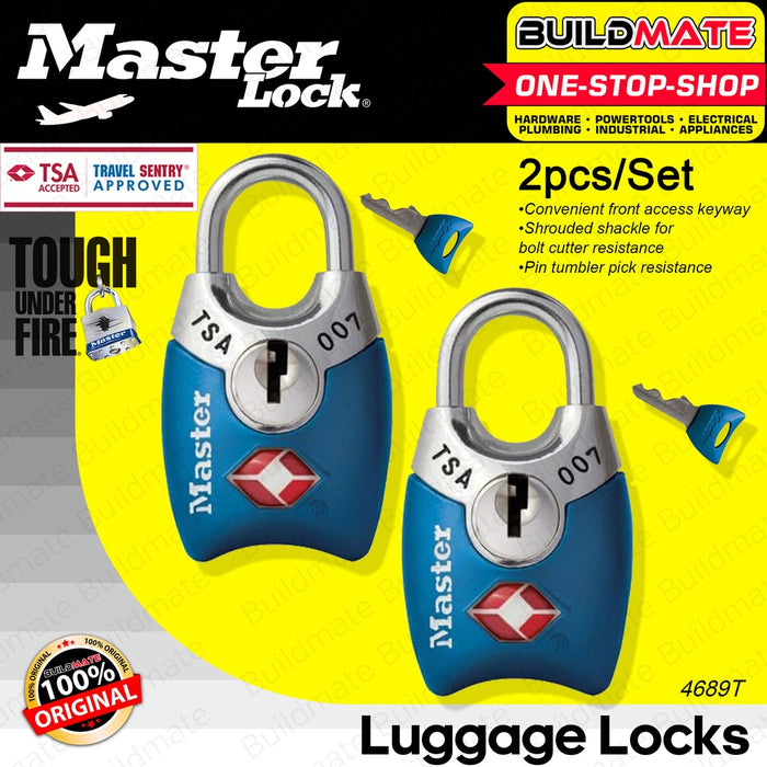 MASTER LOCK TSA Key Alike Padlock #4689T 2 pcs x 25mm RANDOM COLOR AUT ...