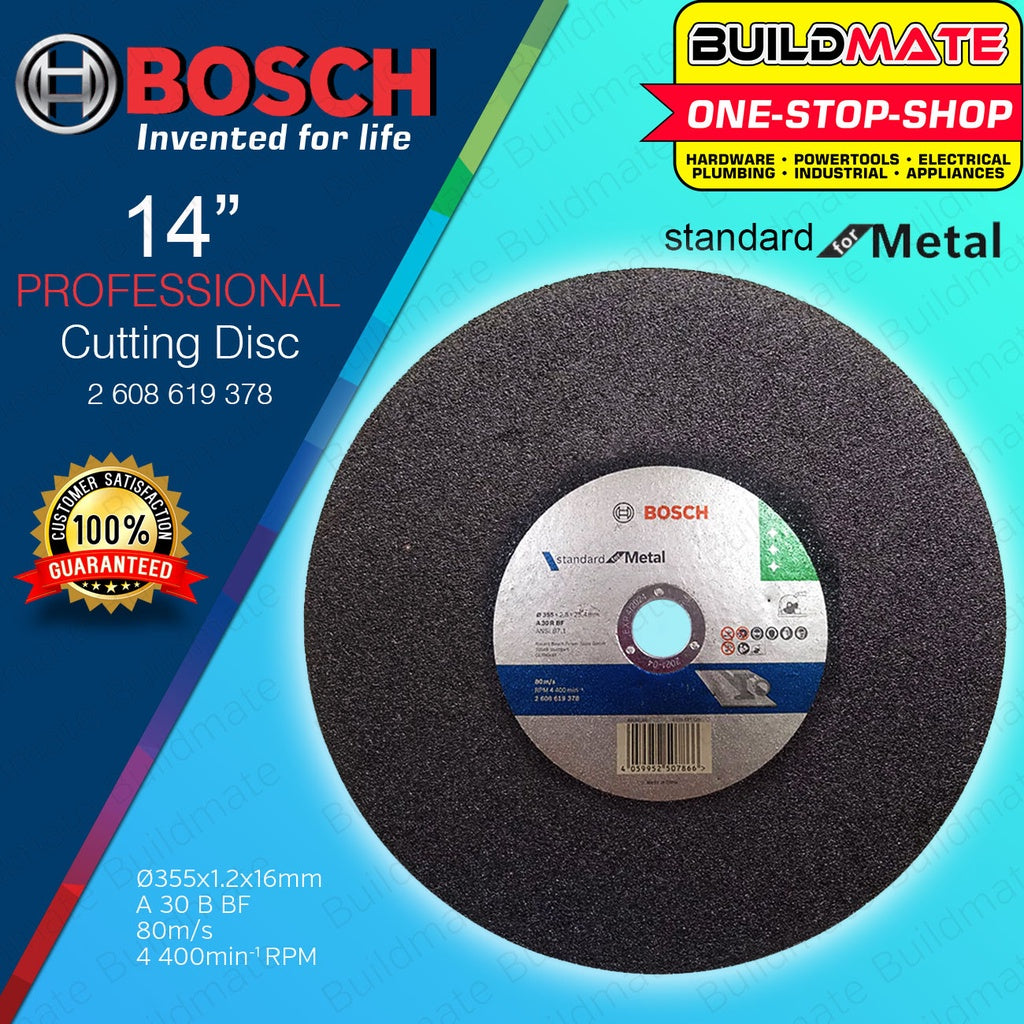 BOSCH Cutting Disc for Metal Standard Single Ply 14 Inch for Chop Saw ...