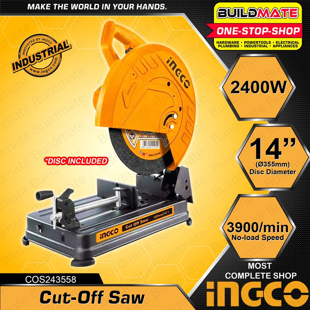 Ingco Cut-Off Chop Saw Machine Heavy Duty 14" COS243558 100% ORIGINAL ...