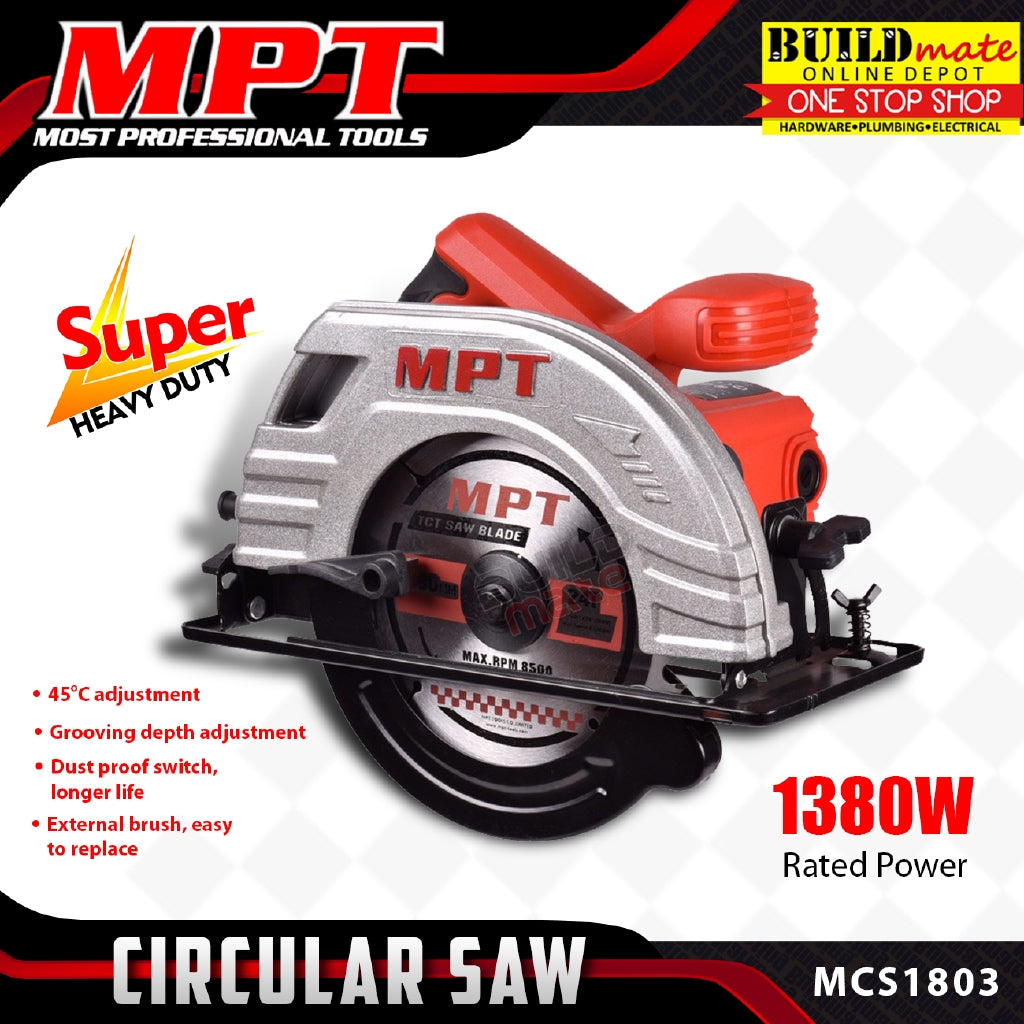 MPT Circular Saw 7" Power 1380W MCS1803 Most Professional Tools •BUILD ...