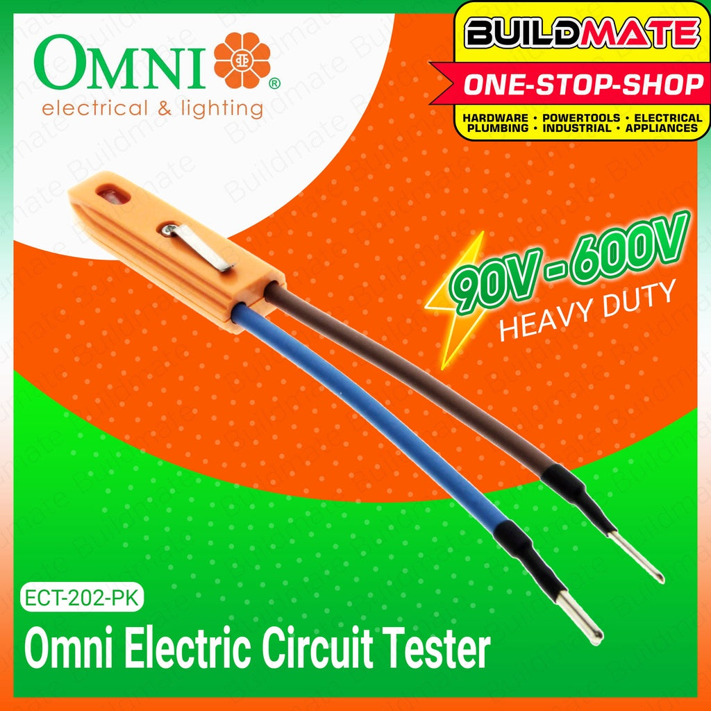 OMNI Electric Circuit Tester 20V-600V ECT-202/O •BUILDMATE• — Buildmate