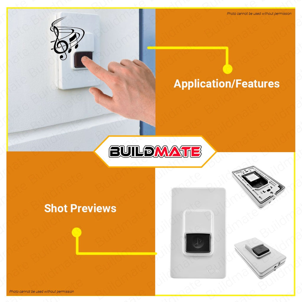 OMNI Weatherproof Door Bell Switch Doorbell WPB-603 •BUILDMATE• — Buildmate