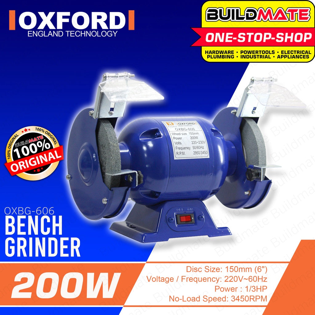 OXFORD ENGLAND Bench Grinder 5" | 6" •BUILDMATE• — Buildmate